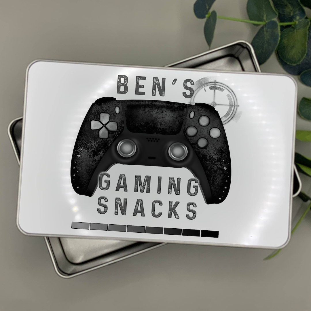 Personalised Gamer Gift, Gamer Snack Tin, Treat Tin, Gamer Snacks ...