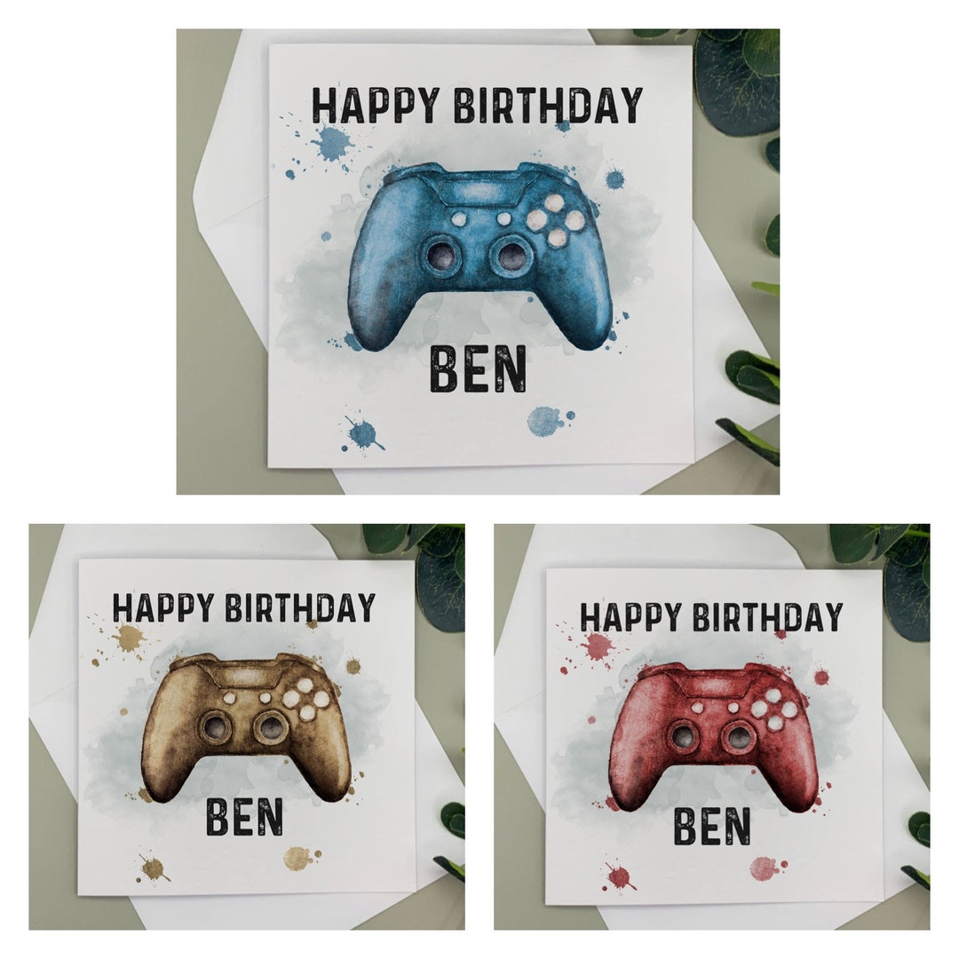 Personalised Gaming Birthday Card, Gaming Legend Birthday Card, Choice ...