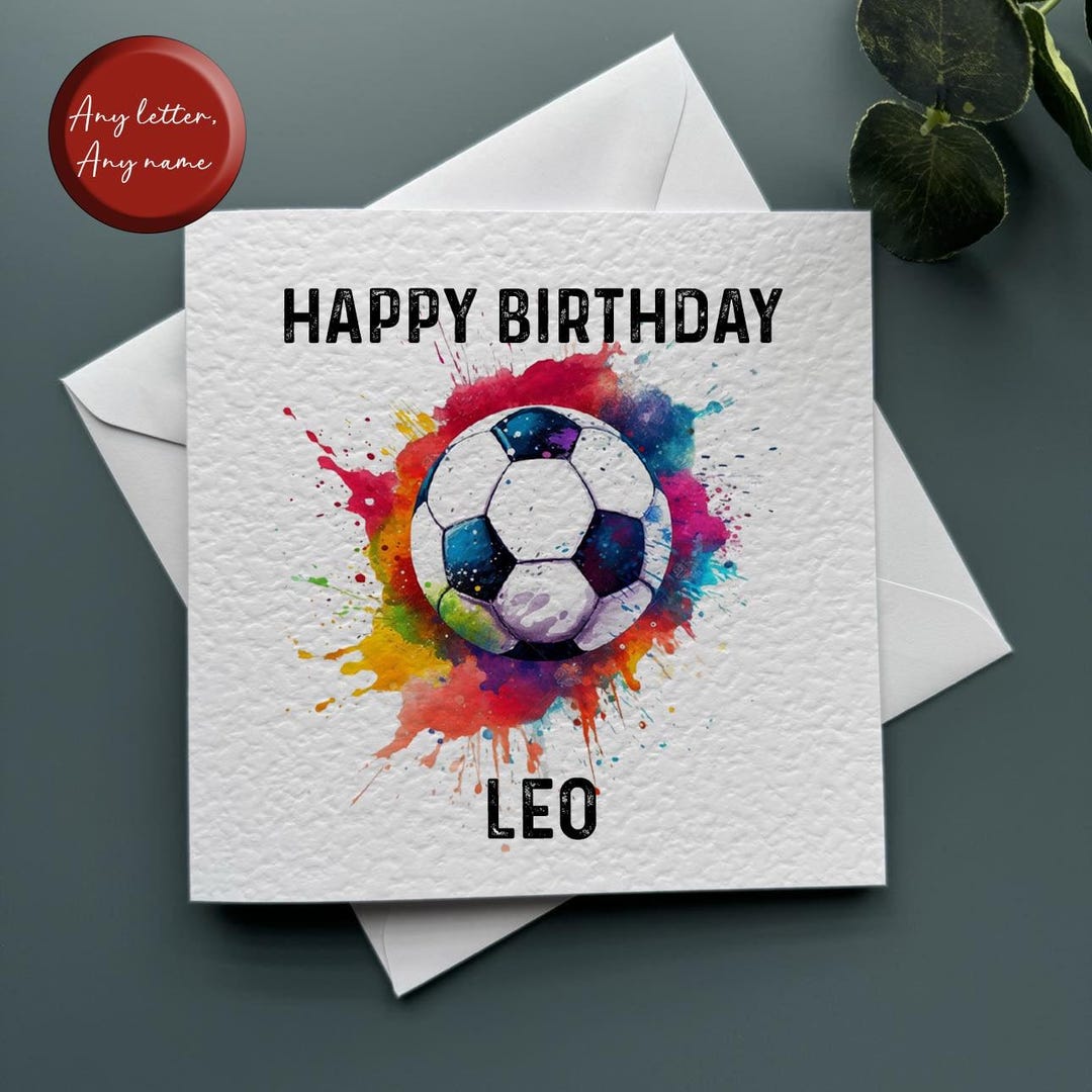 Personalised Football Birthday Card, Personalised Football Gift, Girls ...