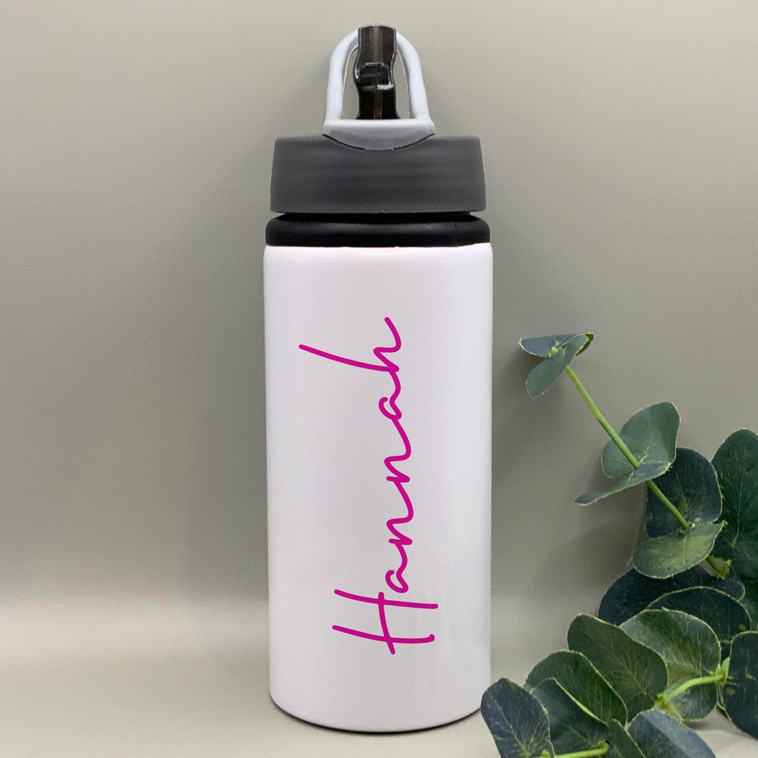 Personalised School Water Bottle, 600ml Aluminium Bottle, Personalised ...