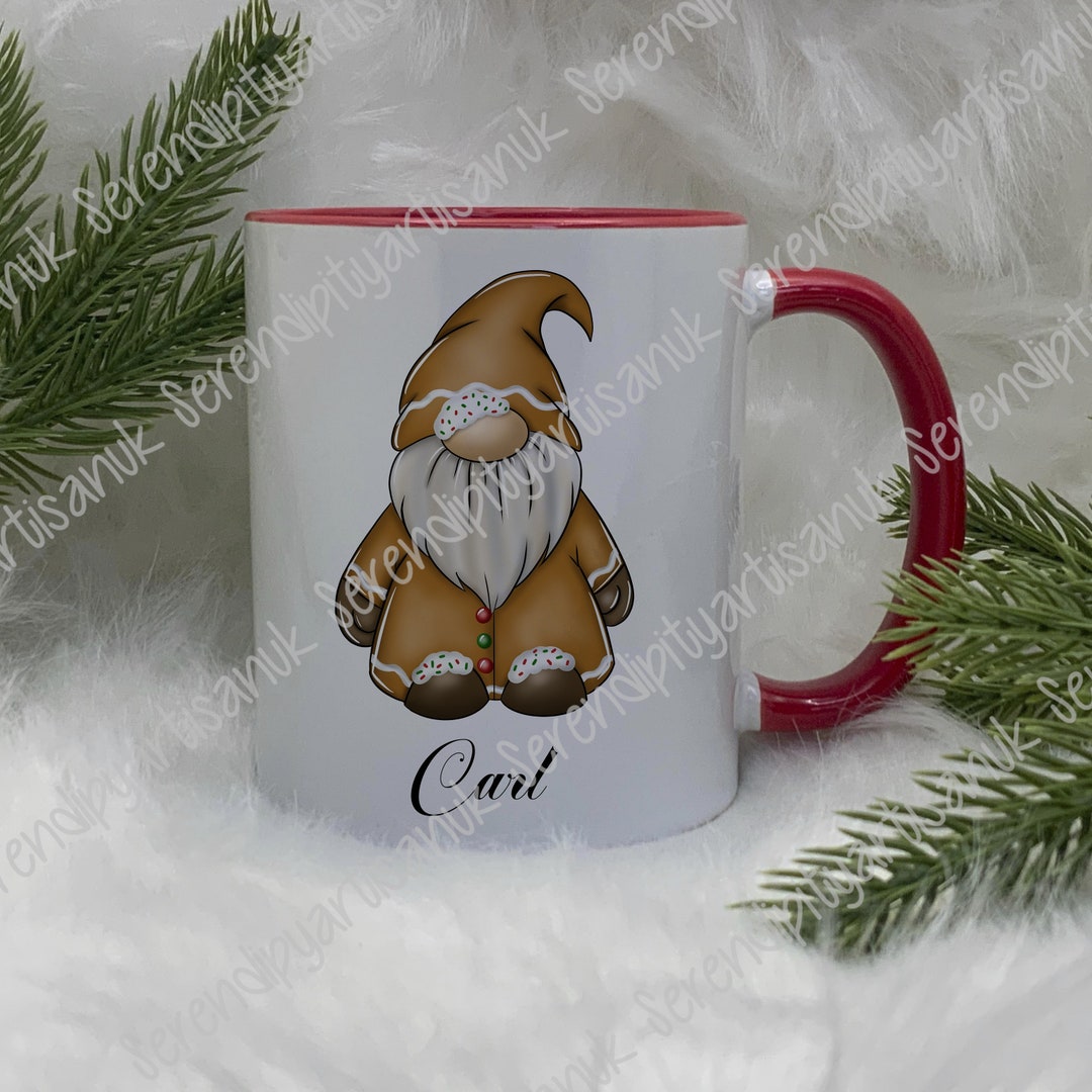 Personalised Gingerbread Gonk Mug Anc Matching Coaster, Gonk Mug, Gonk ...