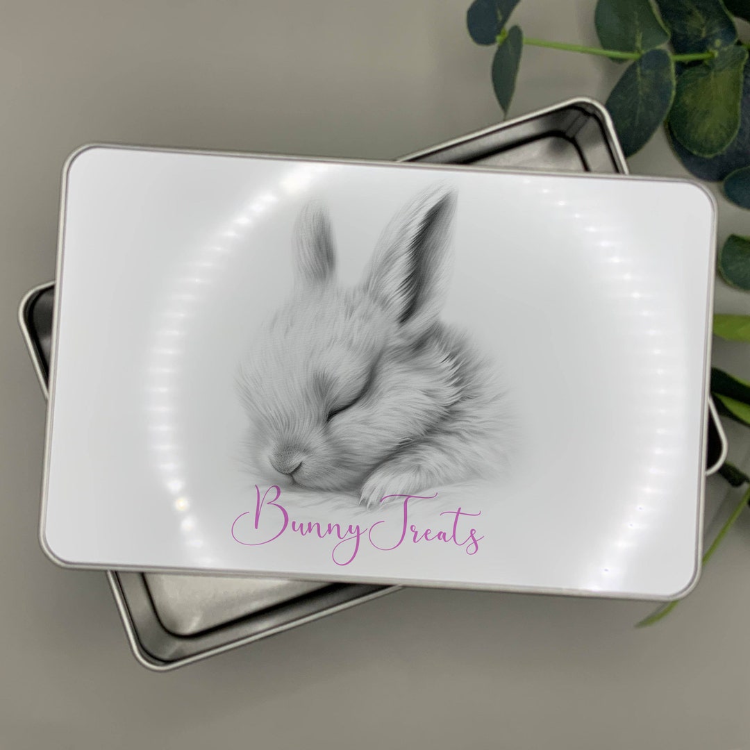 Personalised Bunny Treat Tin, Bunny Trinket Tin , Pet Bunny Tin, Gift ...