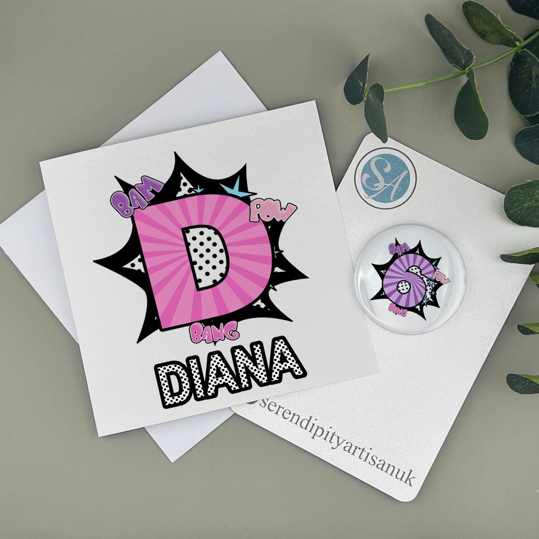 Personalised Comic Themed Card, Comic Hero Themed Birthday Card and ...