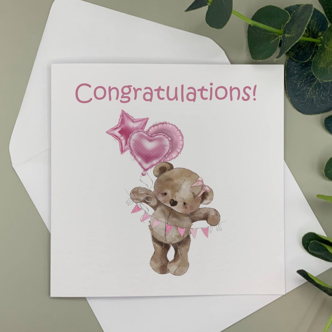 Personalised New Baby Card, Congratulations Card, Birth of Baby Card ...