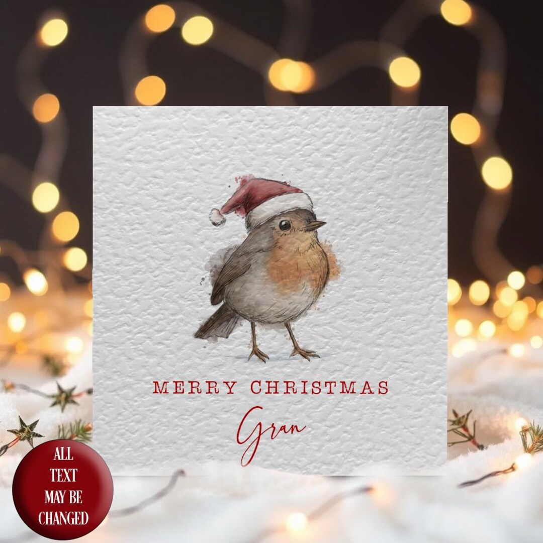 Robin Card, Robin Red Breast Card, Christmas Card. Robin Card, Any ...