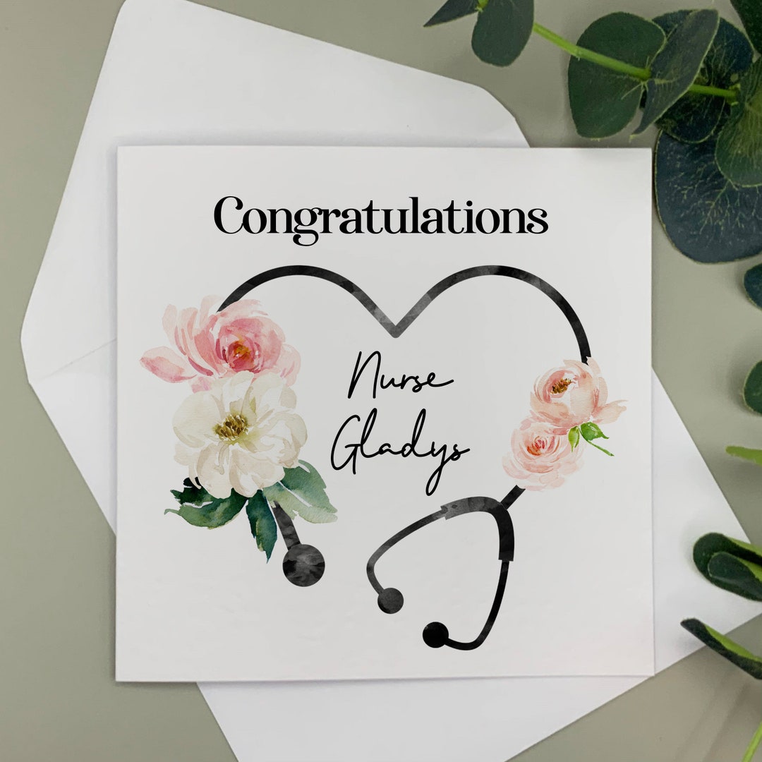 Personalised Doctor or Nurse Congratulations Card, Doctor Qualifying ...