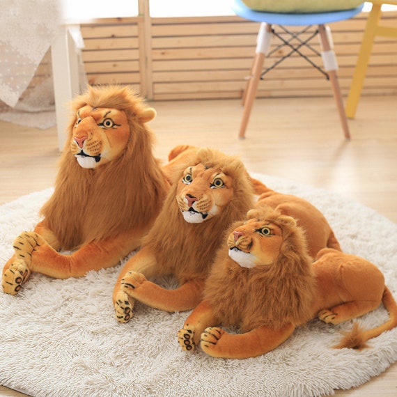 Toys Stuffed Animals & Plushies 2550cm Soft Stuffed African Lion Animal ...