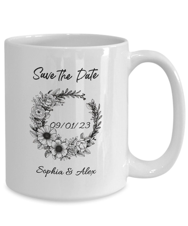 Save the Date Wedding, Wedding Date Gift, Wedding Mugs Personalized ...