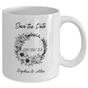 Save the Date Wedding, Wedding Date Gift, Wedding Mugs Personalized ...