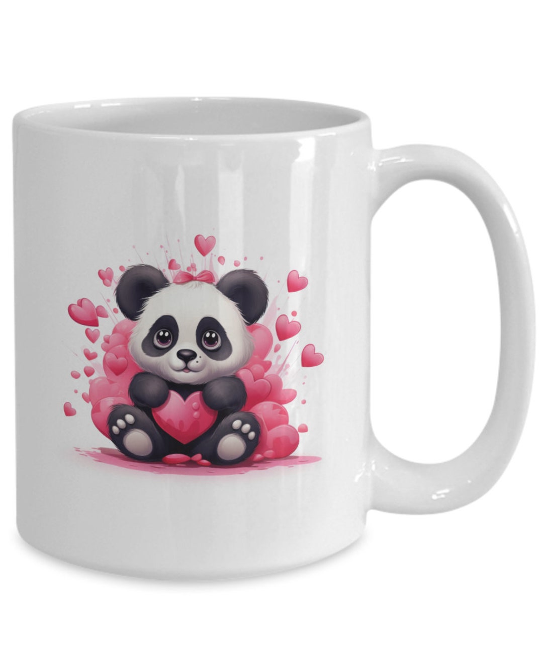 Valentine Panda, Cute Panda Mug, Valentines Day Mug, Valentines Day ...