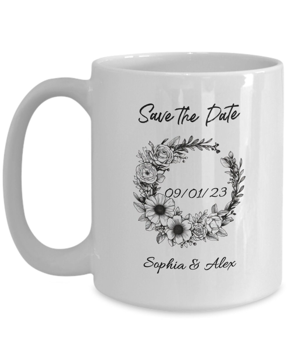Save the Date Wedding, Wedding Date Gift, Wedding Mugs Personalized ...