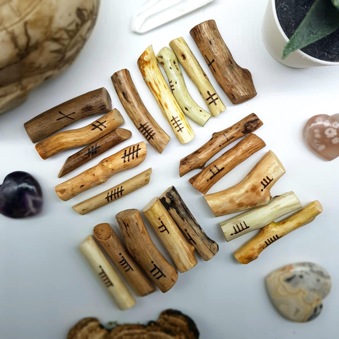 Handmade Celtic Ogham Staves Set – Tree Alphabet Divination Runes ...