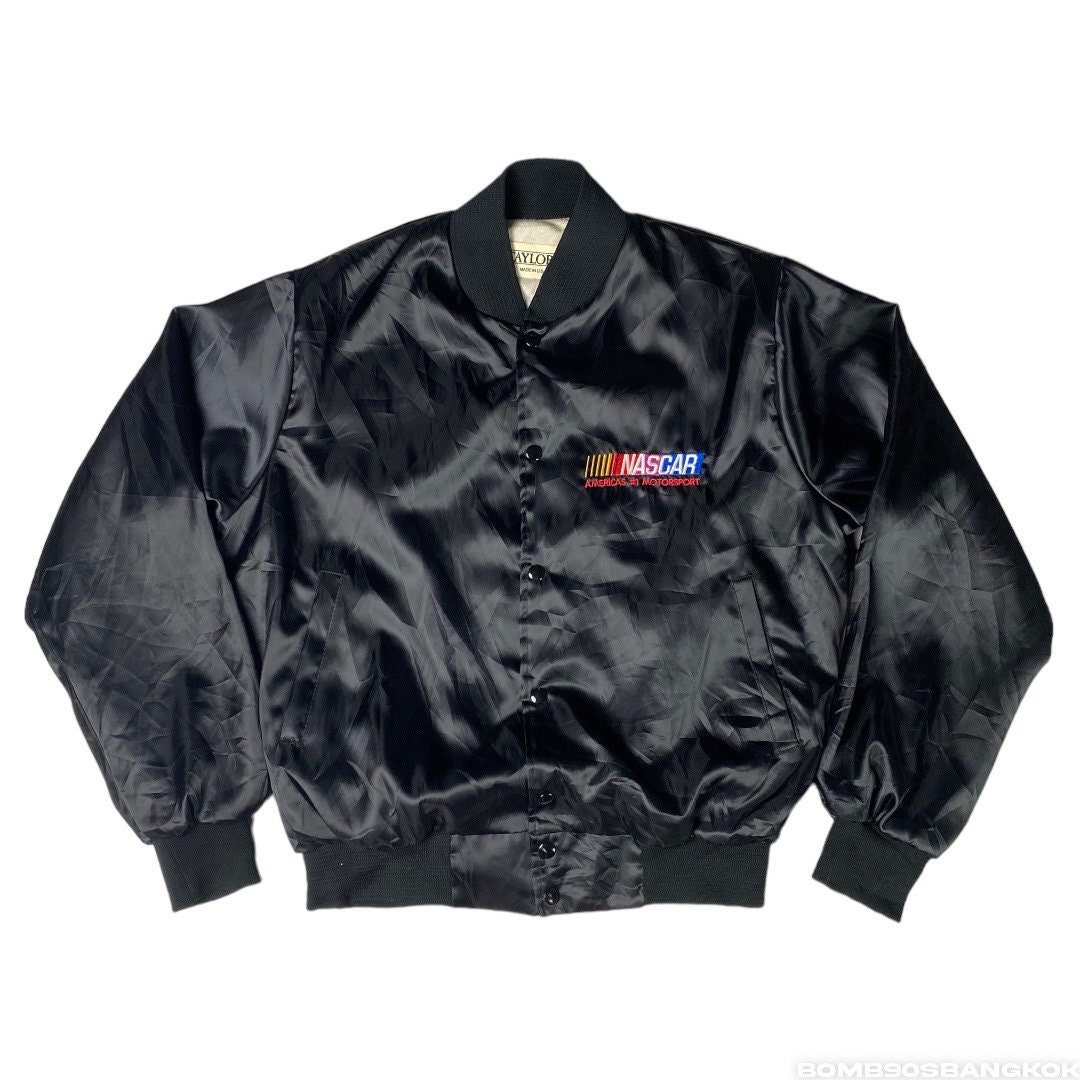 Vintage 90s NASCAR Americas #1 Motor Sport / Satin Bomber Jacket / Made ...