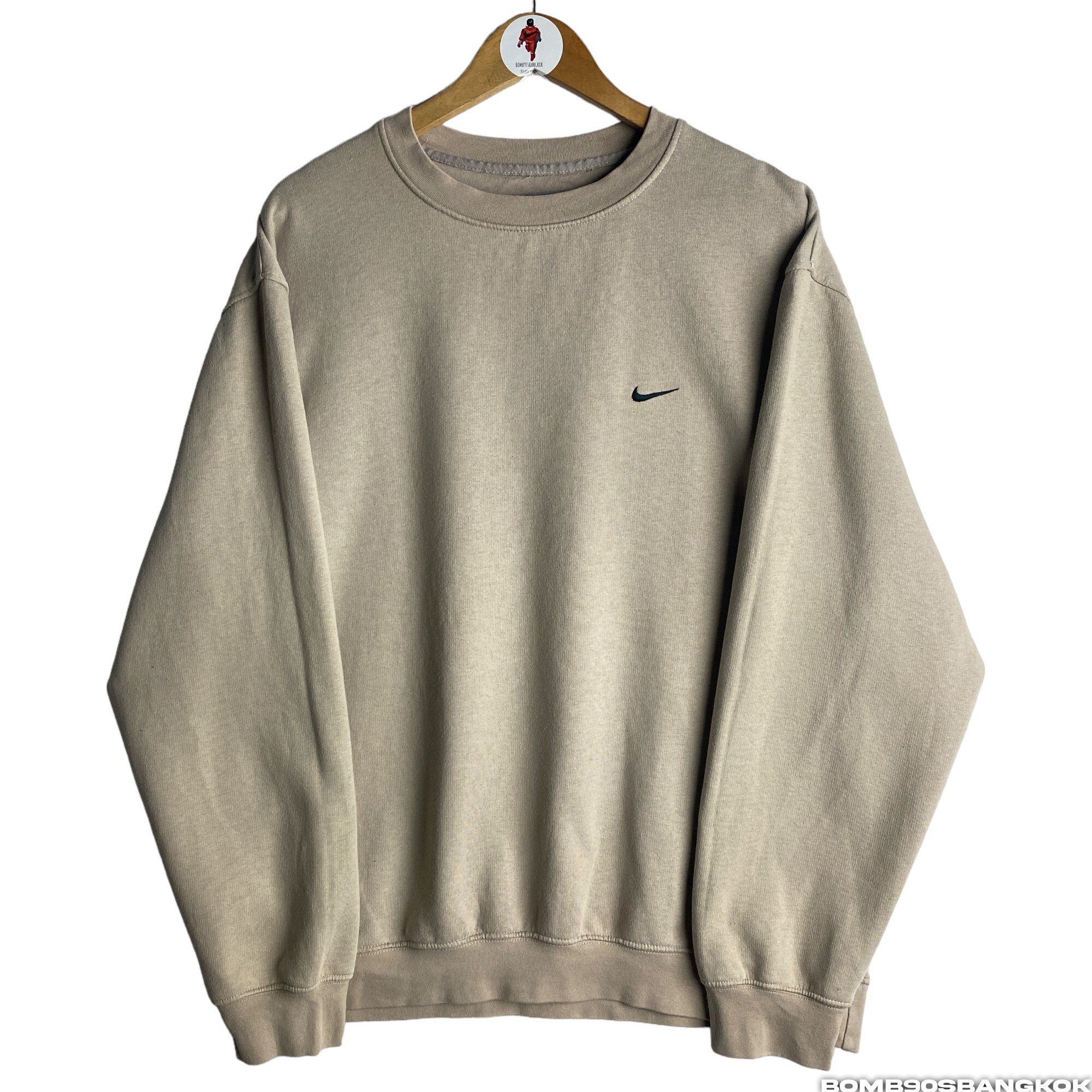 Rarevintage 00s NIKE Essential Logo Embroidered Solo Swoosh Beige ...