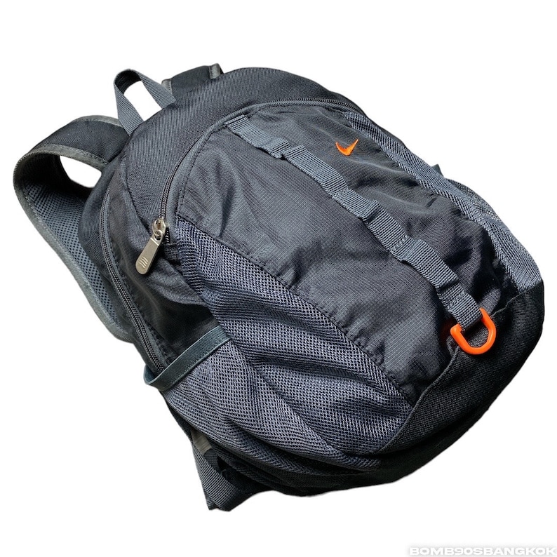 Rare!! Vintage NIKE Sport Mini Backpack Black and Orange Minimalist Bag ...