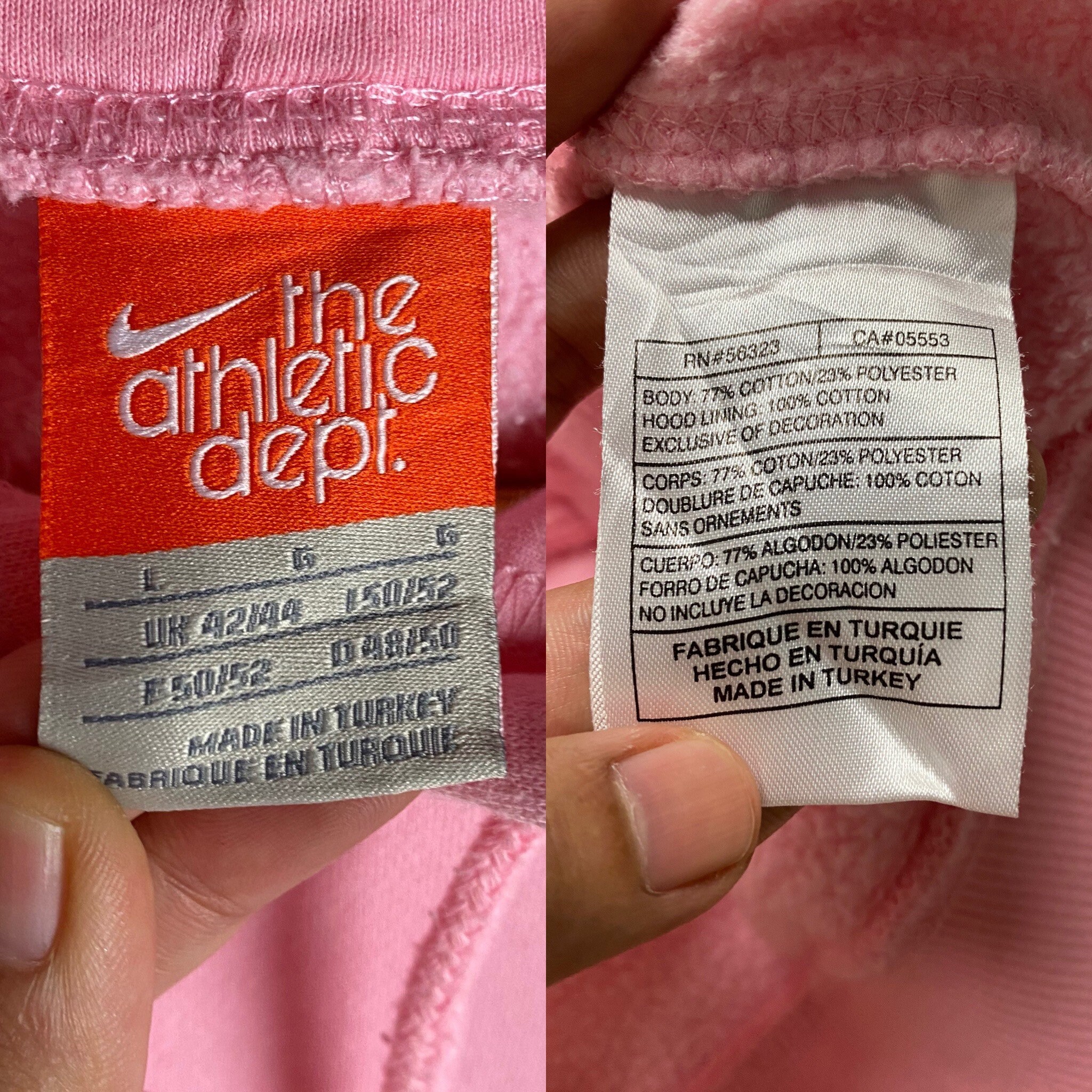 Authentic NIKE Essential Pink Mini Logo Hoodie Embroidered Swoosh ...