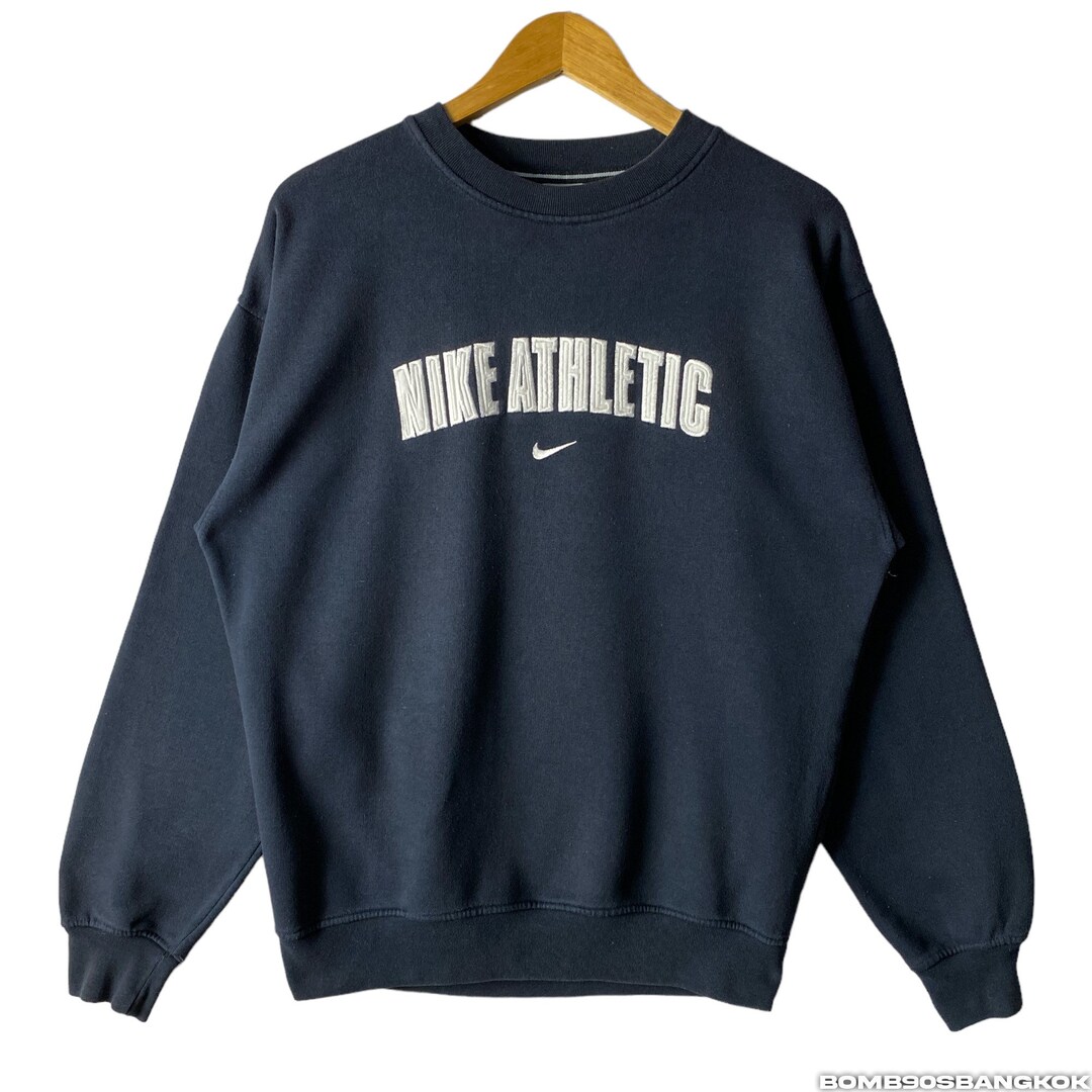 Vintage 00s NIKE Authentic Spellout Logo Embroidered Navy Blue - Etsy