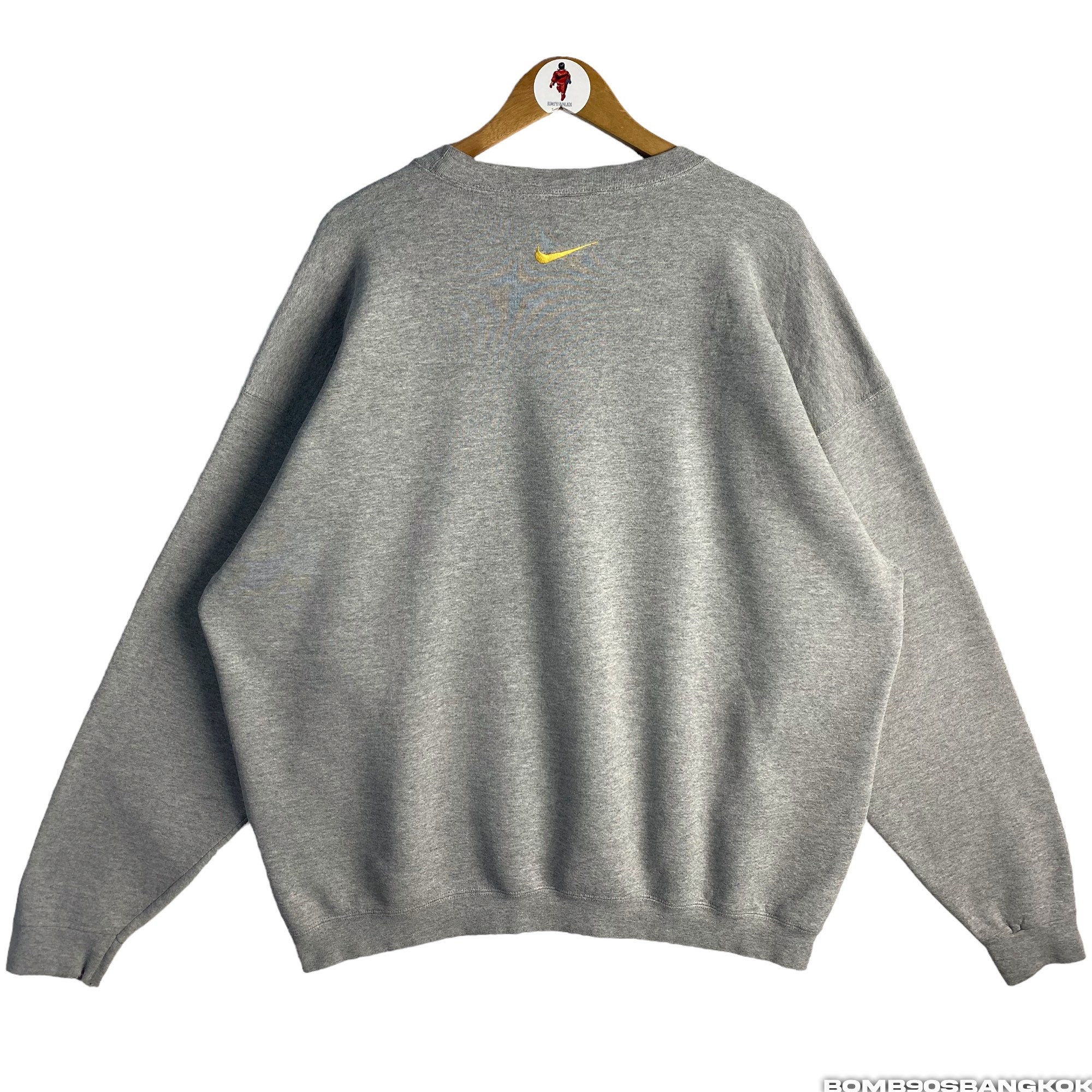 Rare!!vintage 90s Nike Team Swoosh, Central Logo Embroidered Crewneck ...