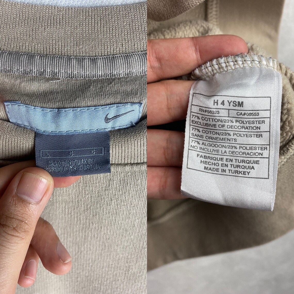 Rarevintage 00s NIKE Essential Logo Embroidered Solo Swoosh Beige ...