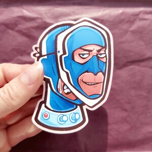 TF2 Spy Wojak Sticker | Glossy Vinyl Gaming Nerd Sticker for Laptops ...