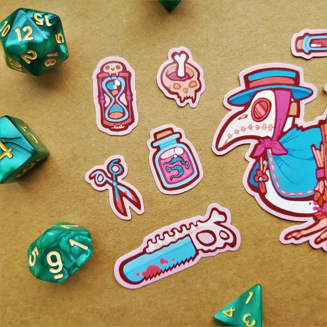 Plague Doctor Duck Dnd Vinyl Sticker Set - Medieval Fantasy Cleric ...