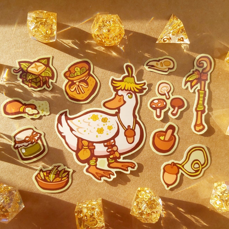 Fantasy Dnd Vinyl Duck Sticker Set Druid Herbalist dungeons - Etsy