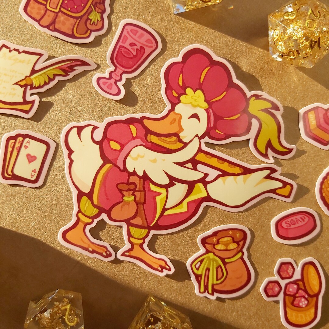 Fantasy Bard Duck Dnd Vinyl Sticker Set dungeons and Dragons Inspired ...