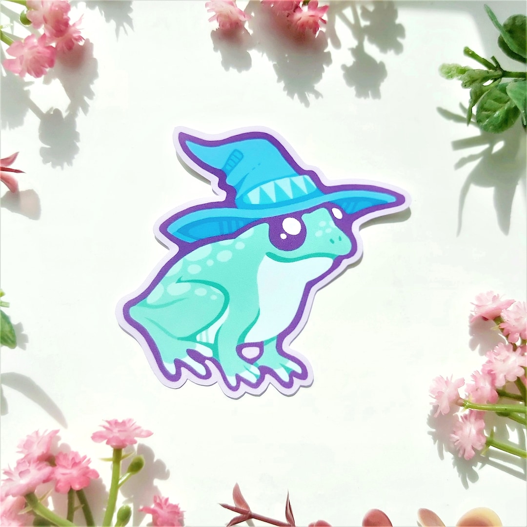 Wizard Frog Sticker | Fantasy Mage Magical Medieval Stationery ...
