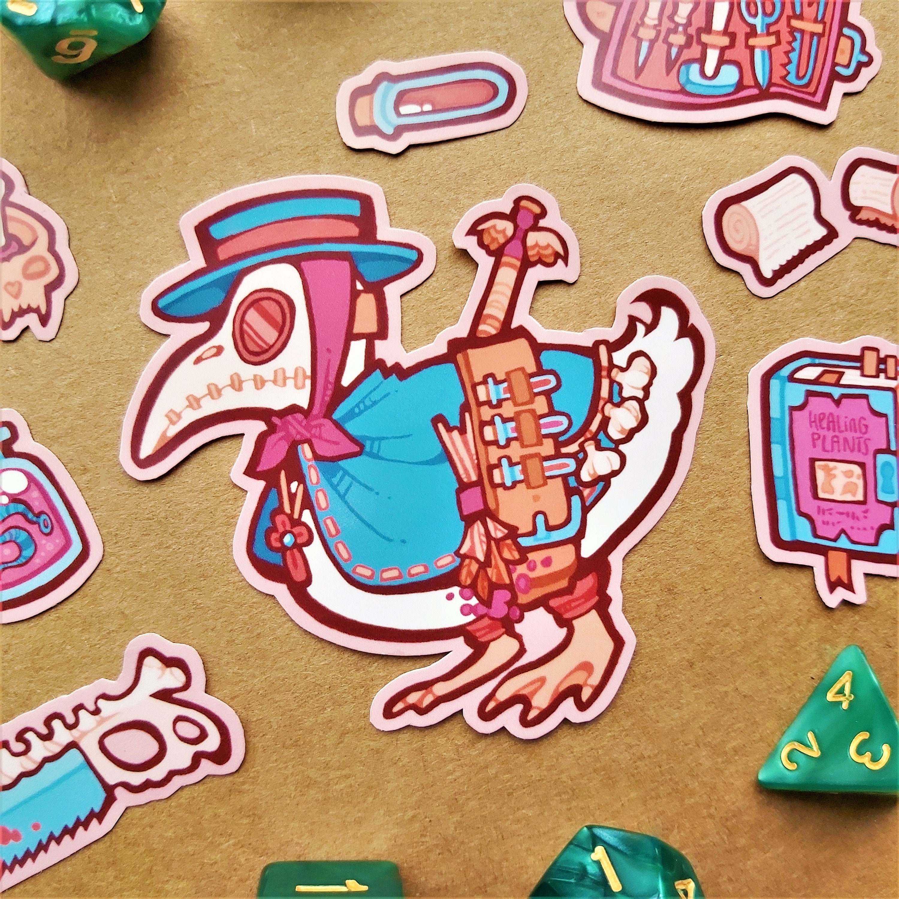 Plague Doctor Duck Dnd Vinyl Sticker Set Medieval Fantasy - Etsy UK