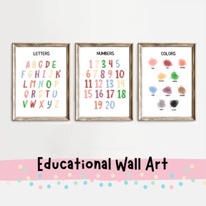 Montessori Classroom Decor,set of 8 Educational Posters for Toddlers ...