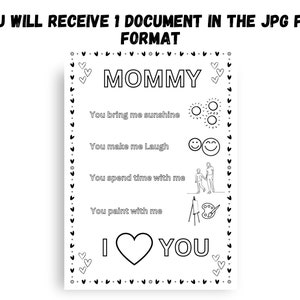 Mother's Day Printable, All About My Mom, Mothers Day Gift, Card for ...