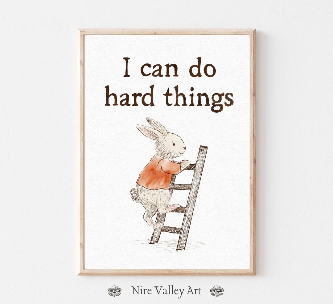 Growth Mindset Poster for Kids, I Can Do Hard Things Printable ...