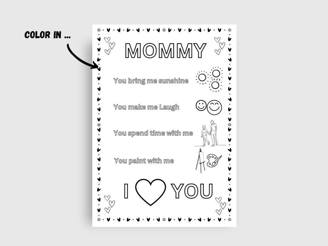 Mother's Day Printable, All About My Mom, Mothers Day Gift, Card for ...