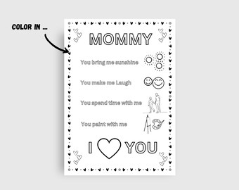Mother's Day Printable, All About My Mom, Mothers Day Gift, Card for ...