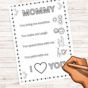 Mother's Day Printable, All About My Mom, Mothers Day Gift, Card for ...