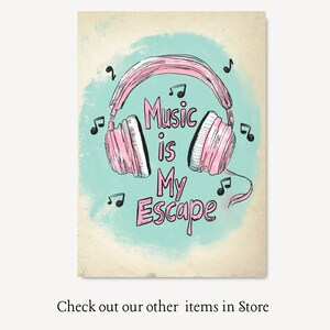 Music Wall Art, Retro Microphone Print, Trendy Preppy Dorm Art, Vintage ...