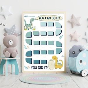 Toddler Dinosaur Reward Chart, Boys Reward Chart Printable, Kids Animal ...