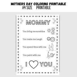 Mother's Day Printable, All About My Mom, Mothers Day Gift, Card for ...