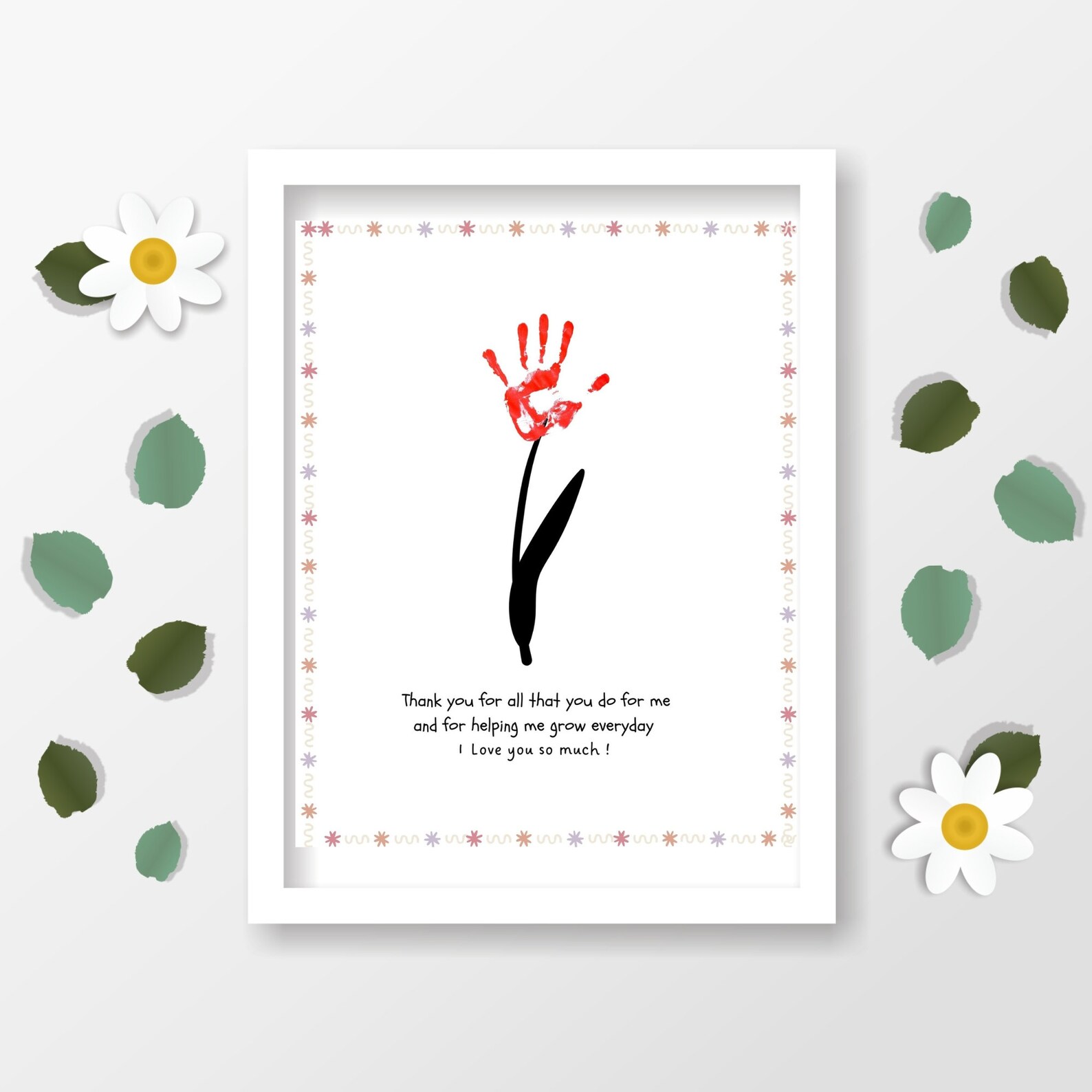 Mom Handprint Art Printable, Mom Gift From Kids , Printable Kids ...