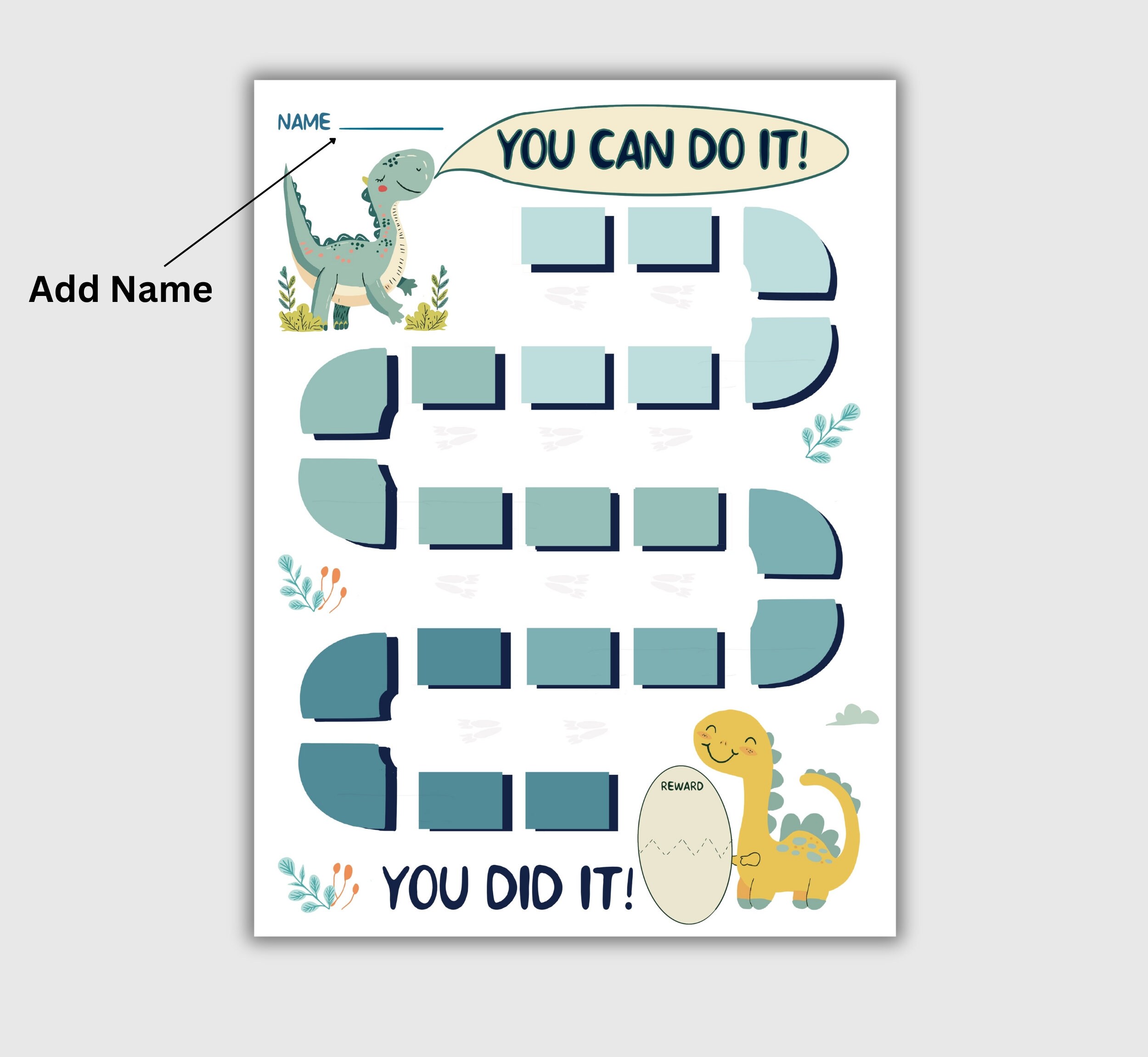 Toddler Dinosaur Reward Chart, Boys Reward Chart Printable, Kids Animal ...