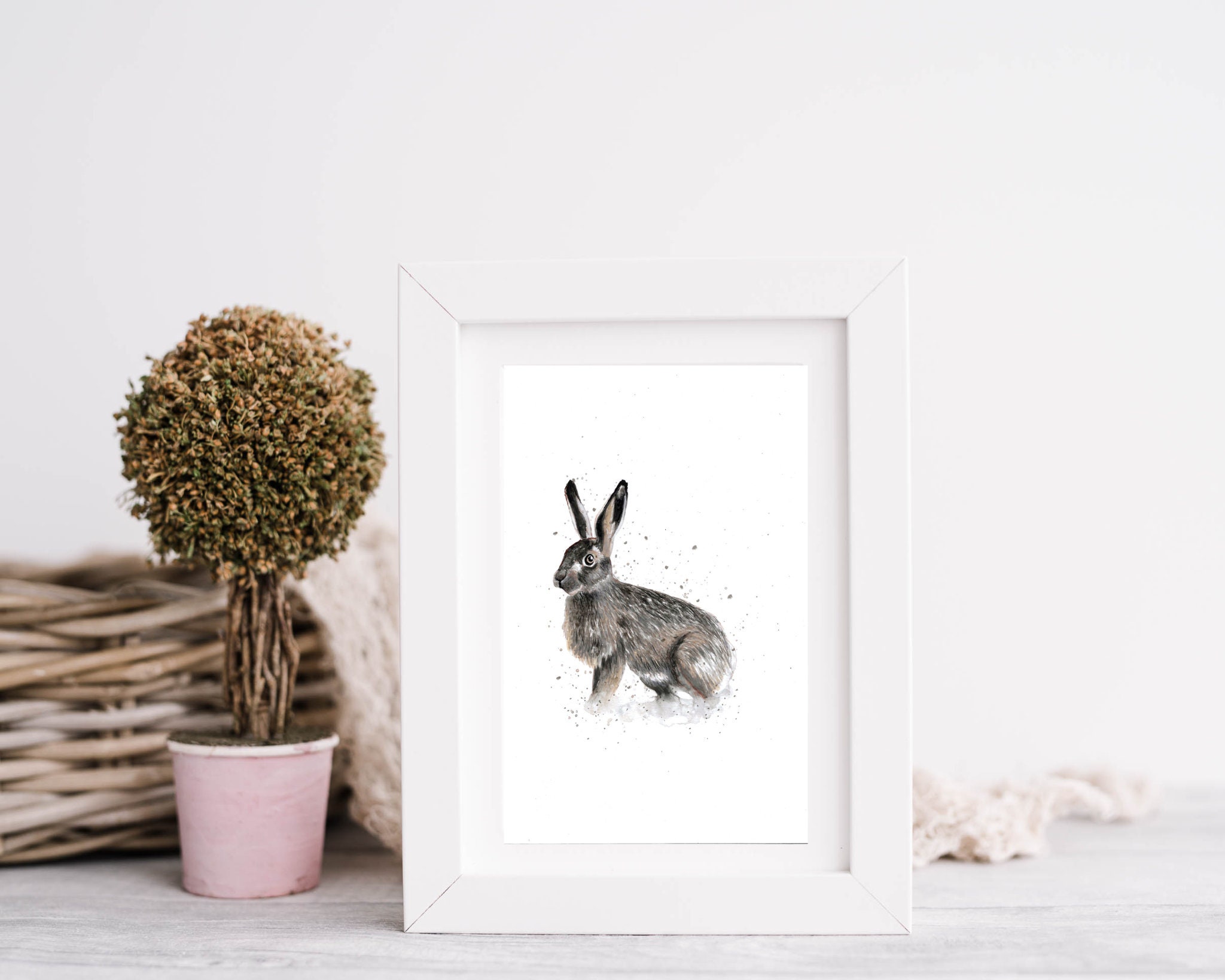 Watercolour Hare Painting ,hare Art Print, Rabbit Print, Hare Gift ...