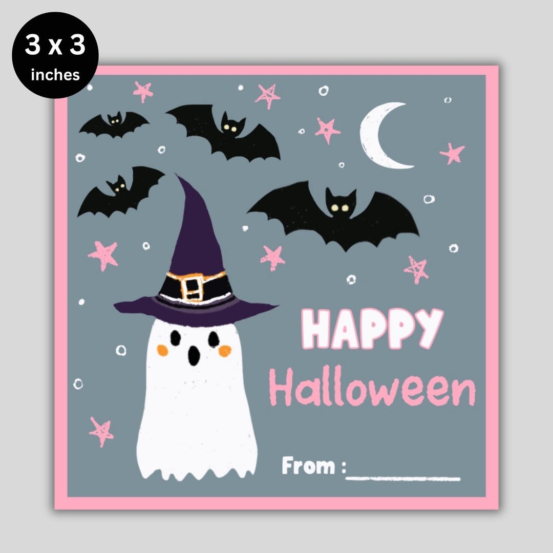 Halloween Printable Favor Tags, Happy Halloween Tags, Gift Tags for ...