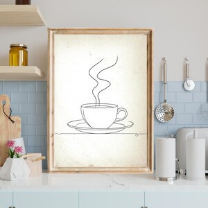 Kitchen Wall Art Set of 5, Line Drawing Kitchen Prints, Mixer Print ...