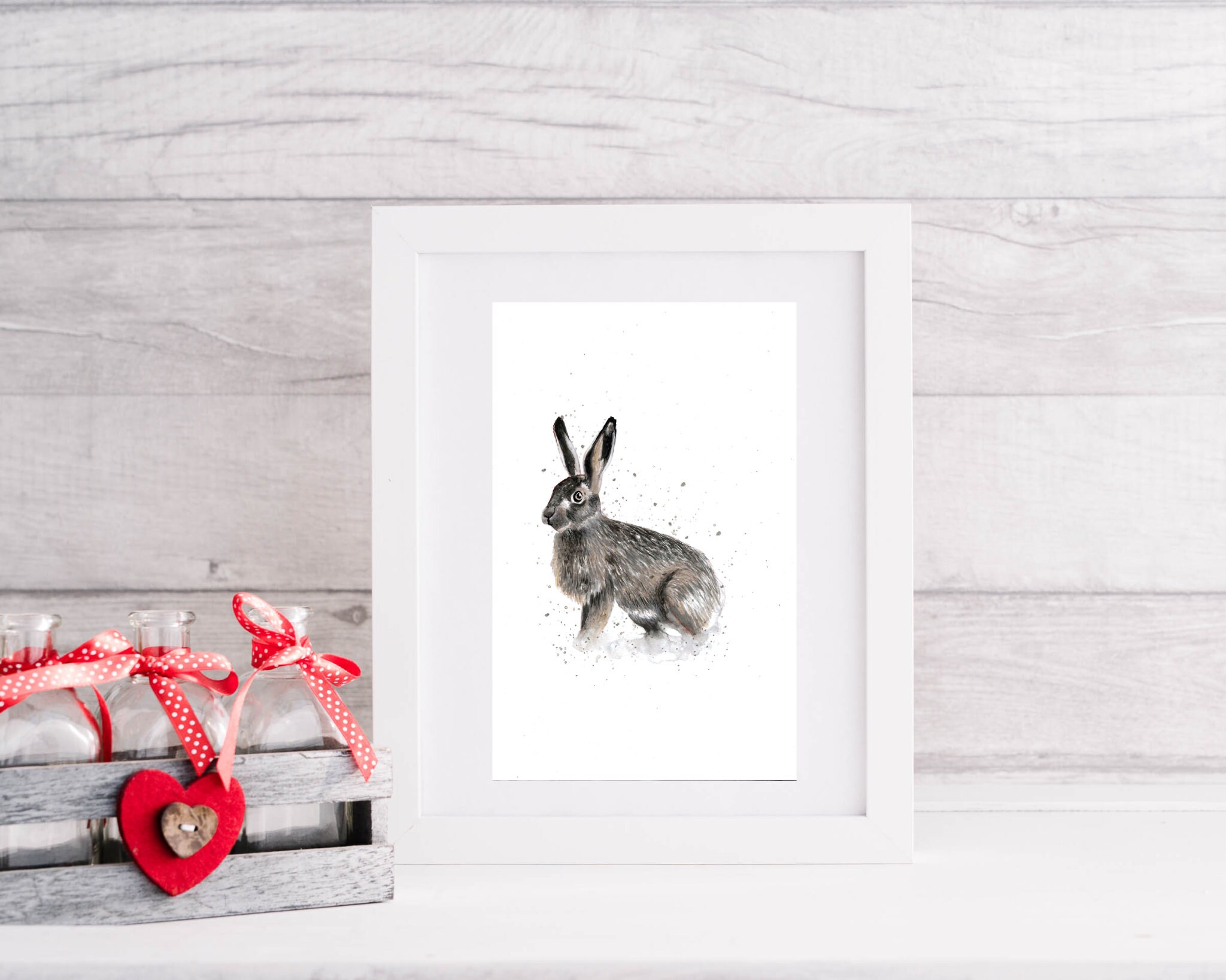 Watercolour Hare Painting ,hare Art Print, Rabbit Print, Hare Gift ...