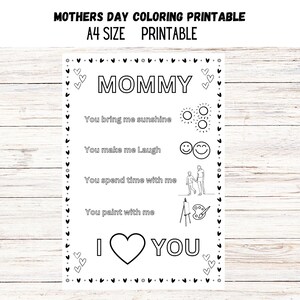 Mother's Day Printable, All About My Mom, Mothers Day Gift, Card for ...