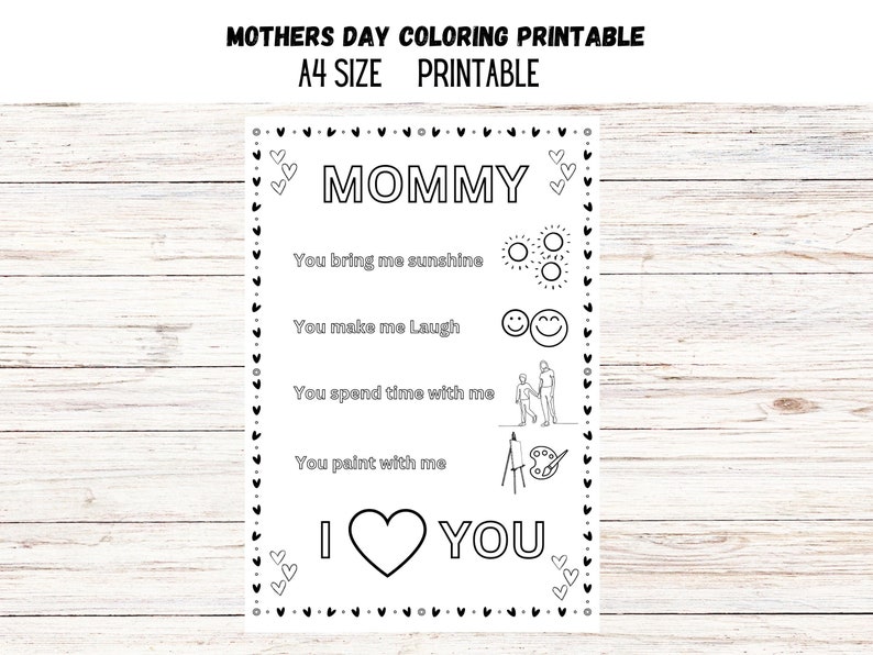 Mother's Day Printable, All About My Mom, Mothers Day Gift, Card for ...