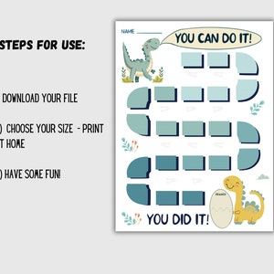 Toddler Dinosaur Reward Chart, Boys Reward Chart Printable, Kids Animal ...