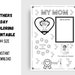 Mother's Day Coloring Page Printable All About My Mom Instant Download ...