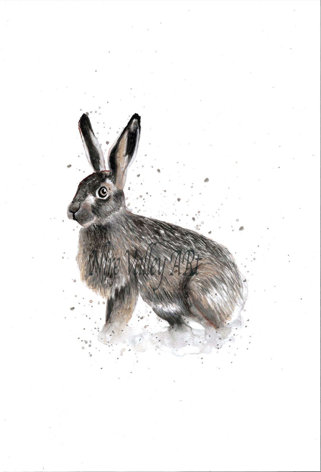Watercolour Hare Painting ,hare Art Print, Rabbit Print, Hare Gift ...
