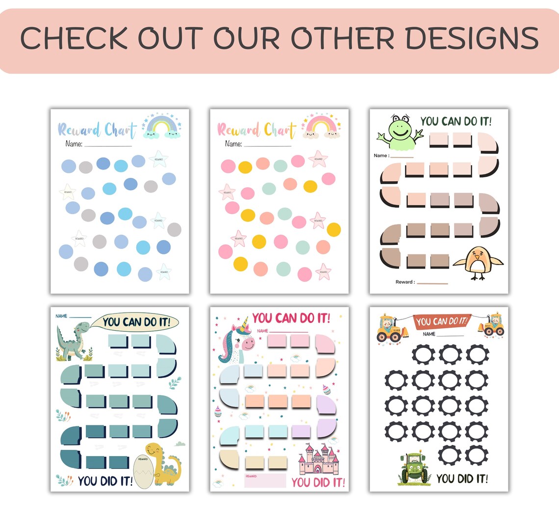 Toddler Reward Chart, Girls Pink Reward Chart Printable, Kids Reward ...